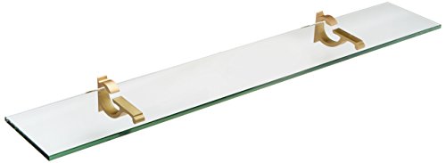 Spancraft Glass Monarch Glass Shelf, Brushed Bronze, 10 x 42