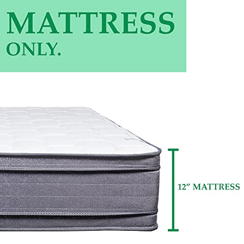 Mattress Solution 13-Inch Firm Euro Top Double Sided Foam Encased Innerspring Mattress , Queen, Black.