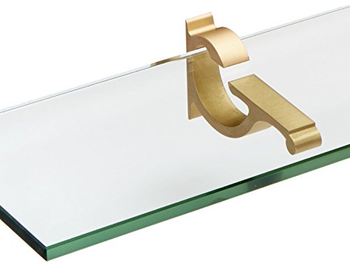 Spancraft Glass Monarch Glass Shelf, Brushed Bronze, 10 x 42