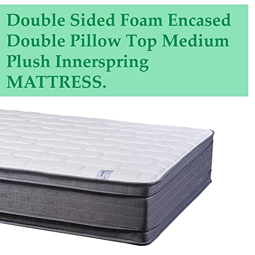 Mattress Solution 13-Inch Firm Euro Top Double Sided Foam Encased Innerspring Mattress , Queen, Black.