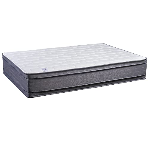 Mattress Solution 13-Inch Firm Euro Top Double Sided Foam Encased Innerspring Mattress , Queen, Black.