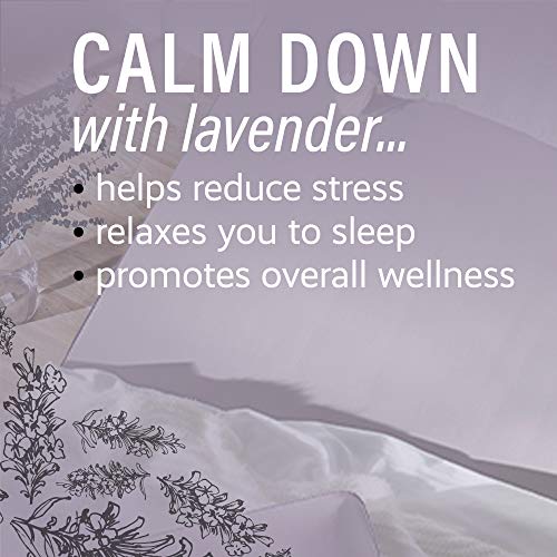 Comfort Revolution Aromatherapy 3β Lavender Essential Oil-Infused Memory Foam Mattress Topper-King, Purple