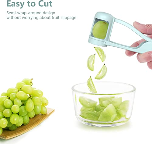 WhiteRhino Grape Cutter Grape Slicer for Toddlers Baby,Grape Cherry Tomato Strawberry Cutter Quarter Slicer tool For Vegetable Fruit Salad Cake Decoration,Stainless Steel kitchen Gadget Fruit Slicer