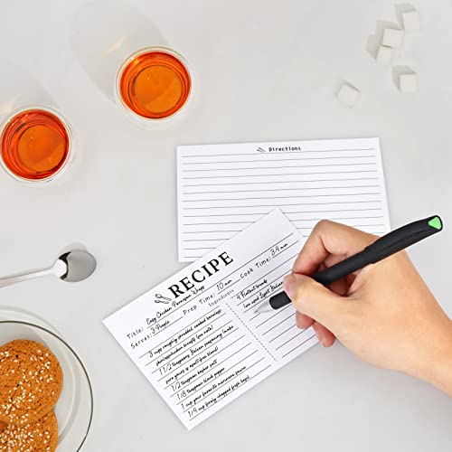 70 Count Recipe Cards, Recipe Cards 4x6 White, 4x6 Recipe Cards Double Sided, Blank Recipe Cards for Bridal Shower and Wedding