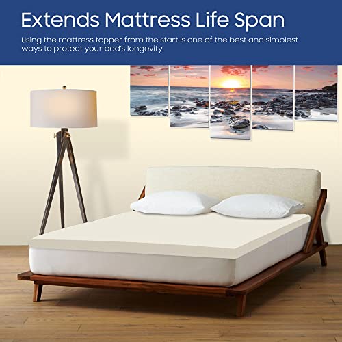 Spinal Solution 2-Inch High Density Foam Topper,Adds Comfort to Mattress, Twin Size, 1