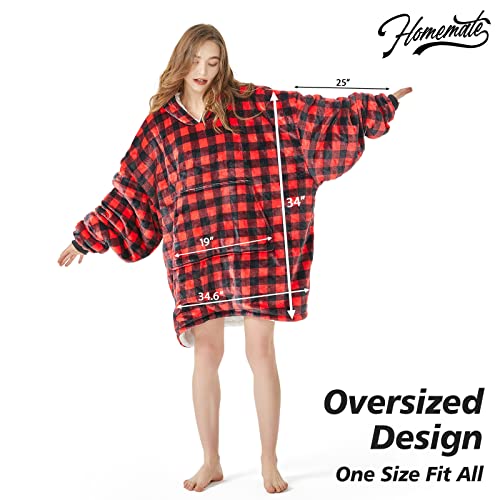 Homemate Wearable Blanket Hoodie, Cute and Funny Patterns Oversized Hoodie Sweatshirt Blanket for Adults Women Men,Cozy,Warm,Fuzzy Hoodie Blanket