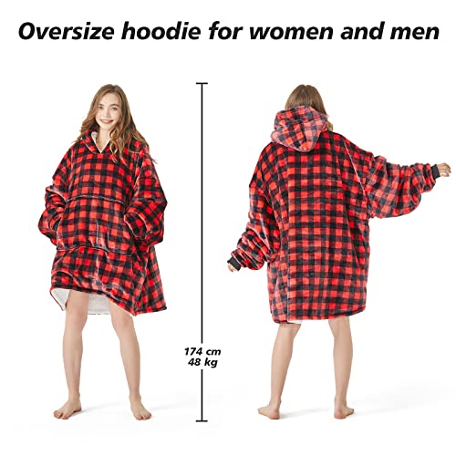Homemate Wearable Blanket Hoodie, Cute and Funny Patterns Oversized Hoodie Sweatshirt Blanket for Adults Women Men,Cozy,Warm,Fuzzy Hoodie Blanket