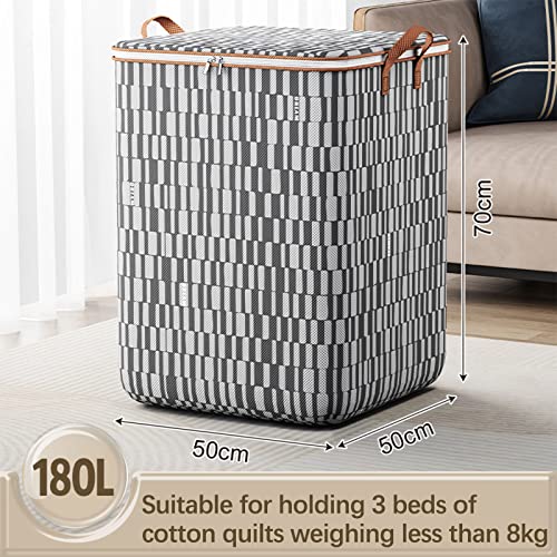 Portable Clothes Organizer, Closet Organization Organizer, Portable Storage Bag Winter Quilt Organizer (L-180L)