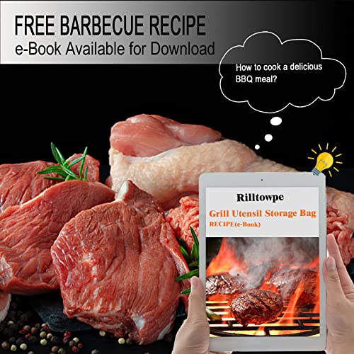 Grill Storage Bag, Grilling Bags for Outdoor Grilling, Grill Tool Storage, Grill Hardware & Tools BBQ Bag, Oxford Cloth BBQ tool Storage Storage Bag, Foldable Grill Bag for Camping and Hiking BBQ.
