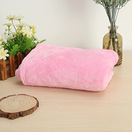 Fleece Throw Blanket for Couch, Lightweight Plush Fuzzy Cozy Soft Blankets and Throws for Sofa, Soft Fleece Blanket, Throw Blanket, Cozy, Warm and Lightweight Bedding Fleece Blanket Bed Blanket Pink