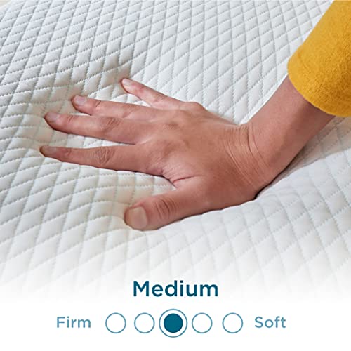 Tempur-Pedic TEMPUR-Adapt + Cooling 3-Inch Twin Mattress Topper Medium Cooling Topper,White & 11284210 TEMPUR Supreme 3-Inch Medium Firm Mattress Topper, Twin, White