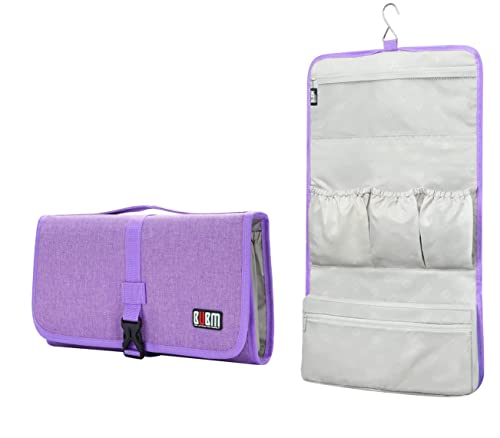 BUBM Travel Case Carrying Case Portable Storage Bag Roller Hanging Bag Organizer for Dyson Airwrap Styler,Shark Flexstyle Air Styling & Drying System,Purple