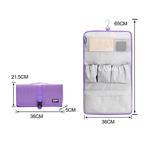 BUBM Travel Case Carrying Case Portable Storage Bag Roller Hanging Bag Organizer for Dyson Airwrap Styler,Shark Flexstyle Air Styling & Drying System,Purple
