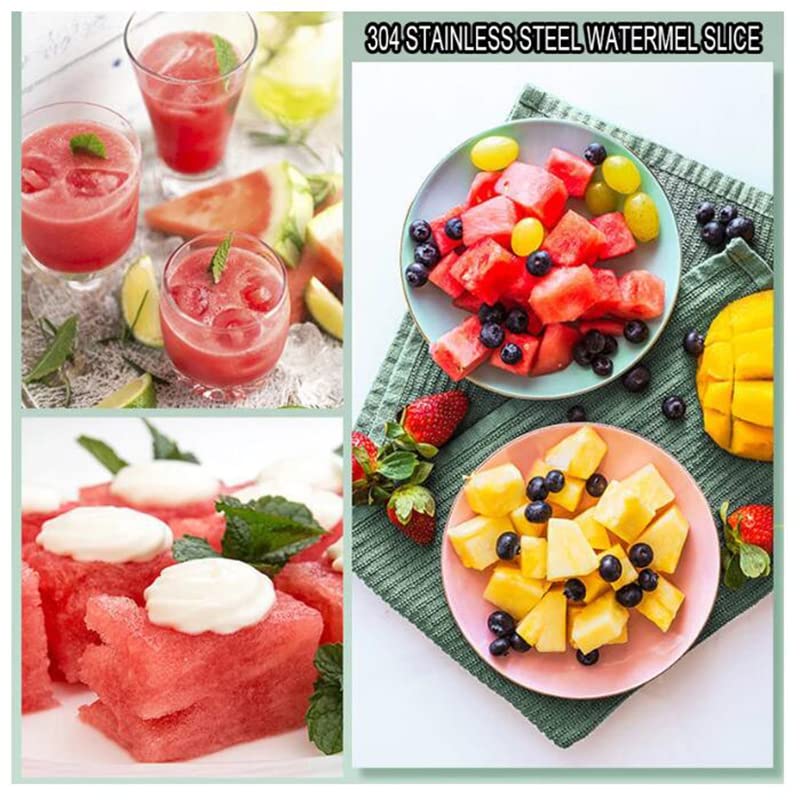 TBESTOACC Watermelon Slicer, 304 Stainless Steel Watermelon Cutter, Quickly Safe Cutter Slicer, Fruit Carving Tools for Kitchen