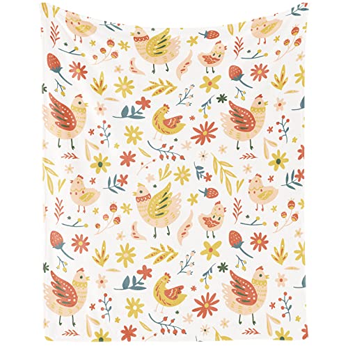 Chicken Blanket Gifts, 40"x50" Funny Throw Blanket for Kids Adults, Lightweight, Plush, Soft, Cozy, Warm, Flannel Blankets for Bed Couch