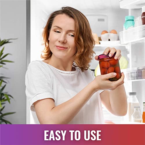 JAR HEADS Rubber Jar Opener Gripper Pad 4 Pack - Thick 5 Inch Grippers for Opening Jars Made in the USA - Jar Opener for Weak Hands & Seniors with Arthritis