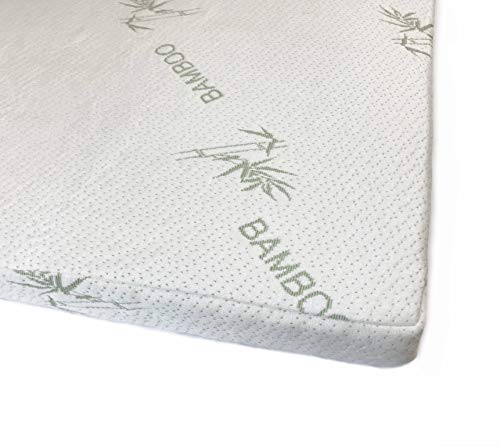 OrganicTextiles 100% Organic Latex Mattress Topper, King Size 2" Thick, Firm, Soft Bamboo Bed Topper Cover Included