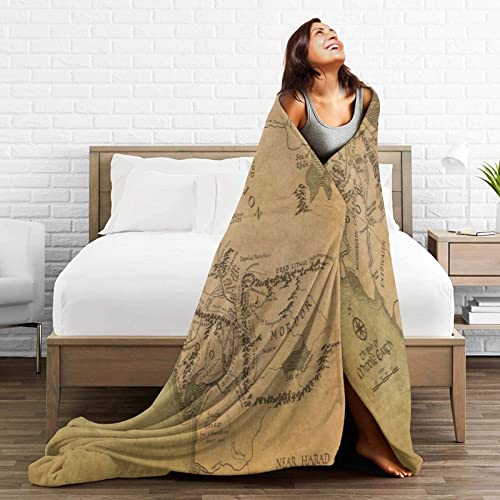 Fleece Blanket Lord of The-Rings Blankets Warm Cosy Throw Blanket for Sofa and Bed Super Soft and Lightweight Blanket for All Seasons, 50 x 40 inches