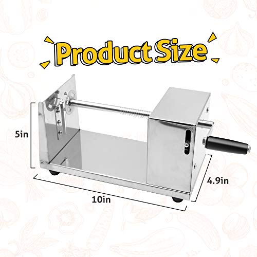 RioRand Manual Stainless Steel Twisted Potato Slicer Spiral Vegetable Cutter French Fry