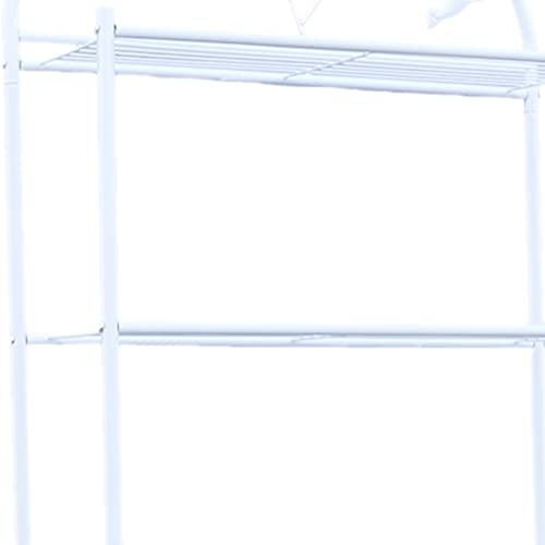 CNCEST Toilet Storage Rack,3-Shelf Bathroom Organizer Over The Toilet Storage 3 Tier Space Saver Organizer Rack Bathroom Shelf Over Toilet Storage for Laundry, Balcony,Porch 70.9X24.4X12.6in (White)