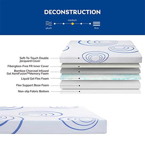 TMEOSK Full Size 8 Inch Mattress Gel Memory Foam Mattress with Bamboo Charcoal Infused, Cooling Sleeper, Balance Support for Bedroom Pressure Relief - Medium Comfortable (Full)