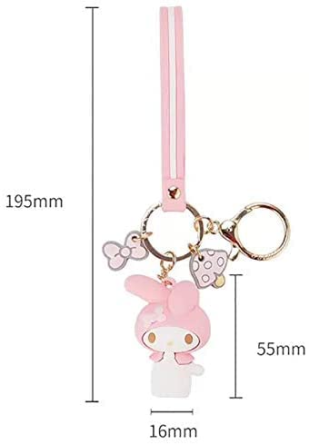 Mtoye Cute Kawaii Accessories Anime Keychain Adorable Premium Quality Cartoon Keychain Keyring Key Purse Handbag Charms