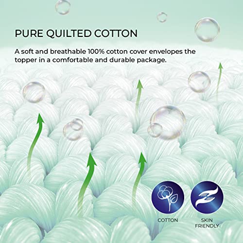 Organic Cotton Cover Mattress Topper, Futon Mattress, Tatami Mat Sleeping Pad, Down Alternative Featherbed, Natural Temperature Regulating, Soft & Plush