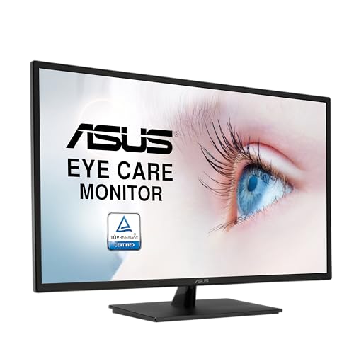 ASUS 31.5” 1080P Monitor (VA329HE) - Full HD, IPS, 75Hz, Adaptive-Sync, Eye Care, Low Blue Light, Flicker Free, HDMI, VGA, Wall Mountable, Tilt Adjustable,Black