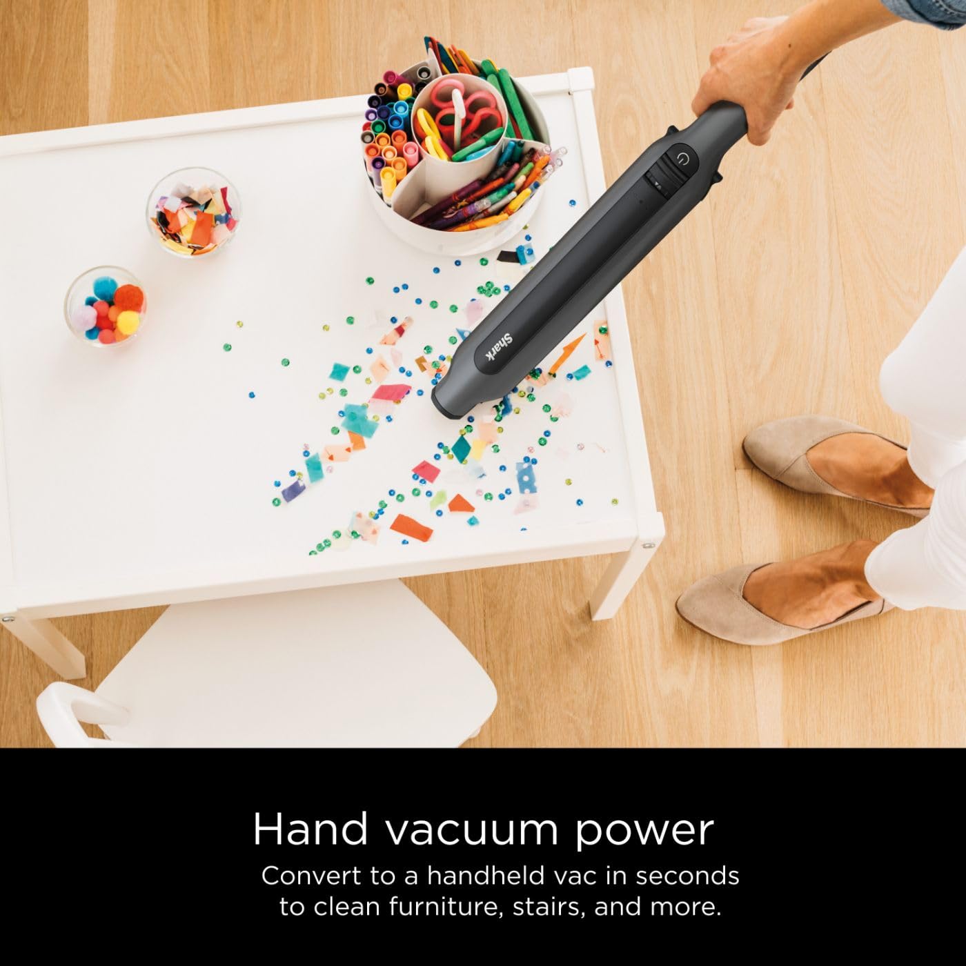 Shark WANDVAC System Pet Ultra-Lightweight Powerful Cordless Stick Vacuum with Charging Dock, WS642, Grey