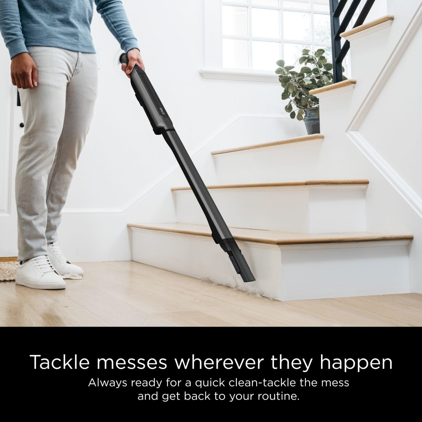 Shark WANDVAC System Pet Ultra-Lightweight Powerful Cordless Stick Vacuum with Charging Dock, WS642, Grey