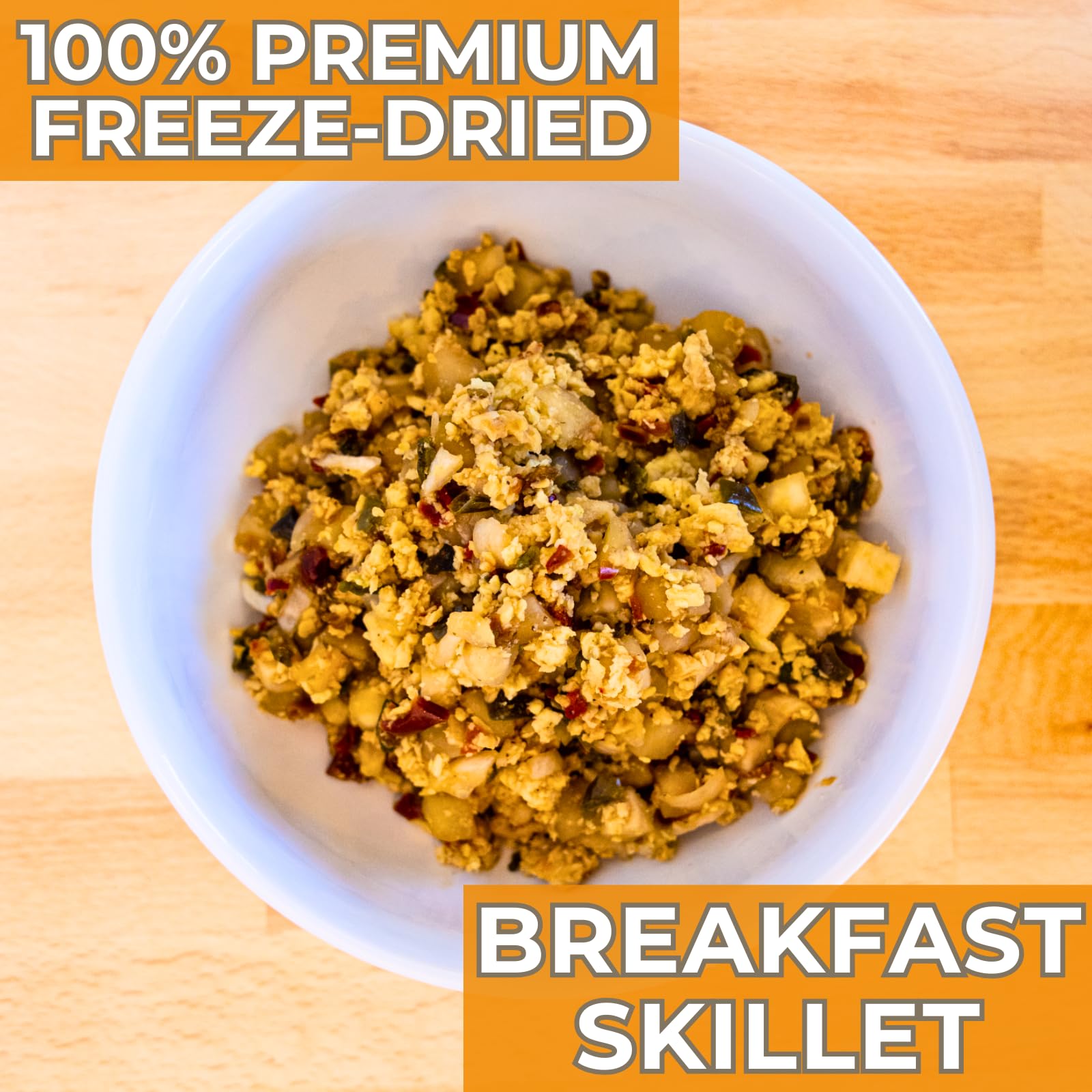 Nutristore Freeze-Dried Breakfast Skillet | Emergency Survival Bulk Food Storage Meal | Perfect for Everyday Quick Meals and Long-Term Storage | 25 Year Shelf Life | USDA Inspected (1-Pack)