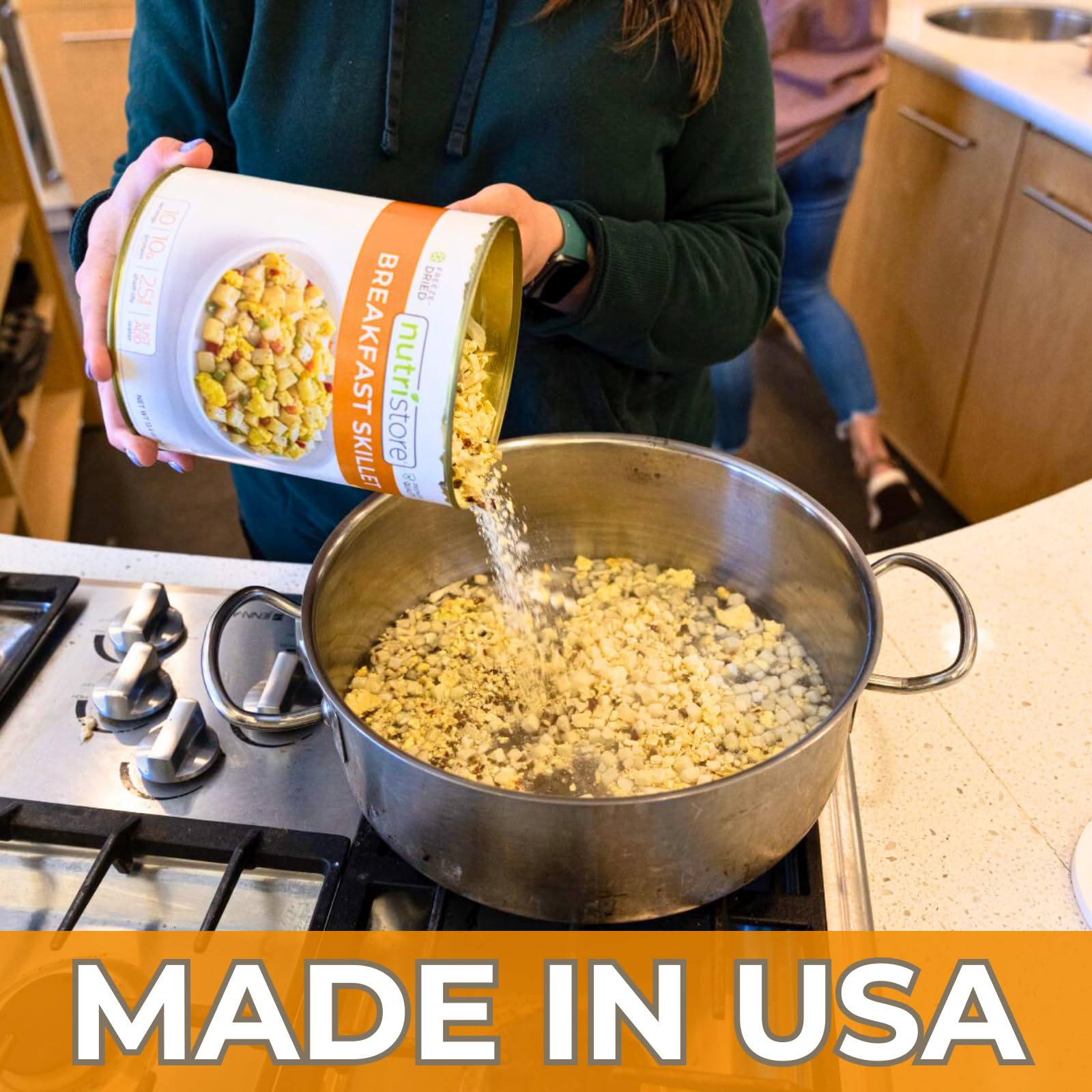 Nutristore Freeze-Dried Breakfast Skillet | Emergency Survival Bulk Food Storage Meal | Perfect for Everyday Quick Meals and Long-Term Storage | 25 Year Shelf Life | USDA Inspected (1-Pack)