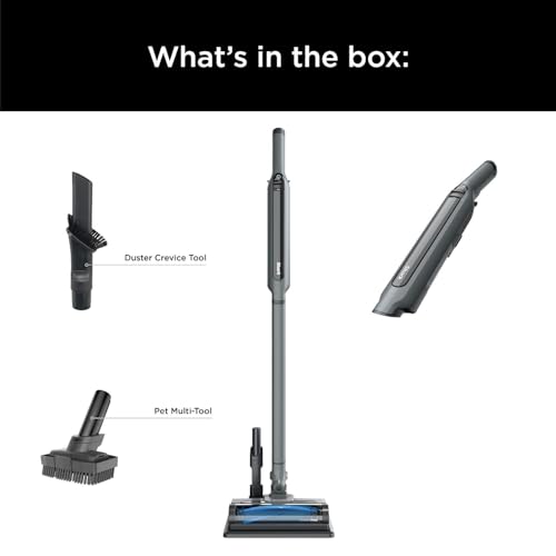 Shark WANDVAC System Pet Ultra-Lightweight Powerful Cordless Stick Vacuum with Charging Dock, WS642, Grey