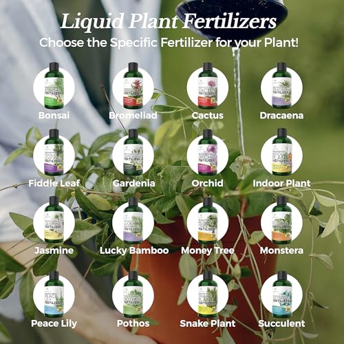 Professional Liquid Indoor Plant Fertilizer | 3-1-2 Concentrate for Plants and Flowers | Multi-Purpose Blend & Gardening Supplies | 8 oz Bottle
