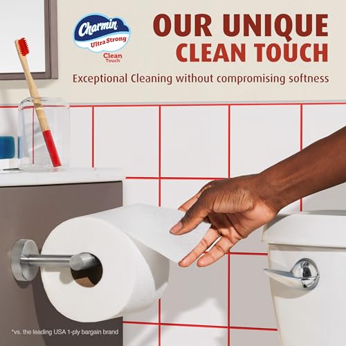 Charmin Toilet Paper Ultra Strong Clean Touch, 24 Family Mega Rolls = 120 Regular Rolls (Packaging May Vary), Bulk Toilet Paper, Household Essentials