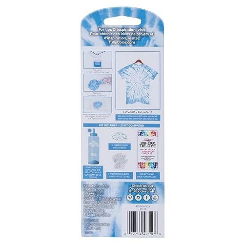 Tulip One-Step Tie-Dye Kit, Vibrant Colors for Fabric 4 fl oz, Sky