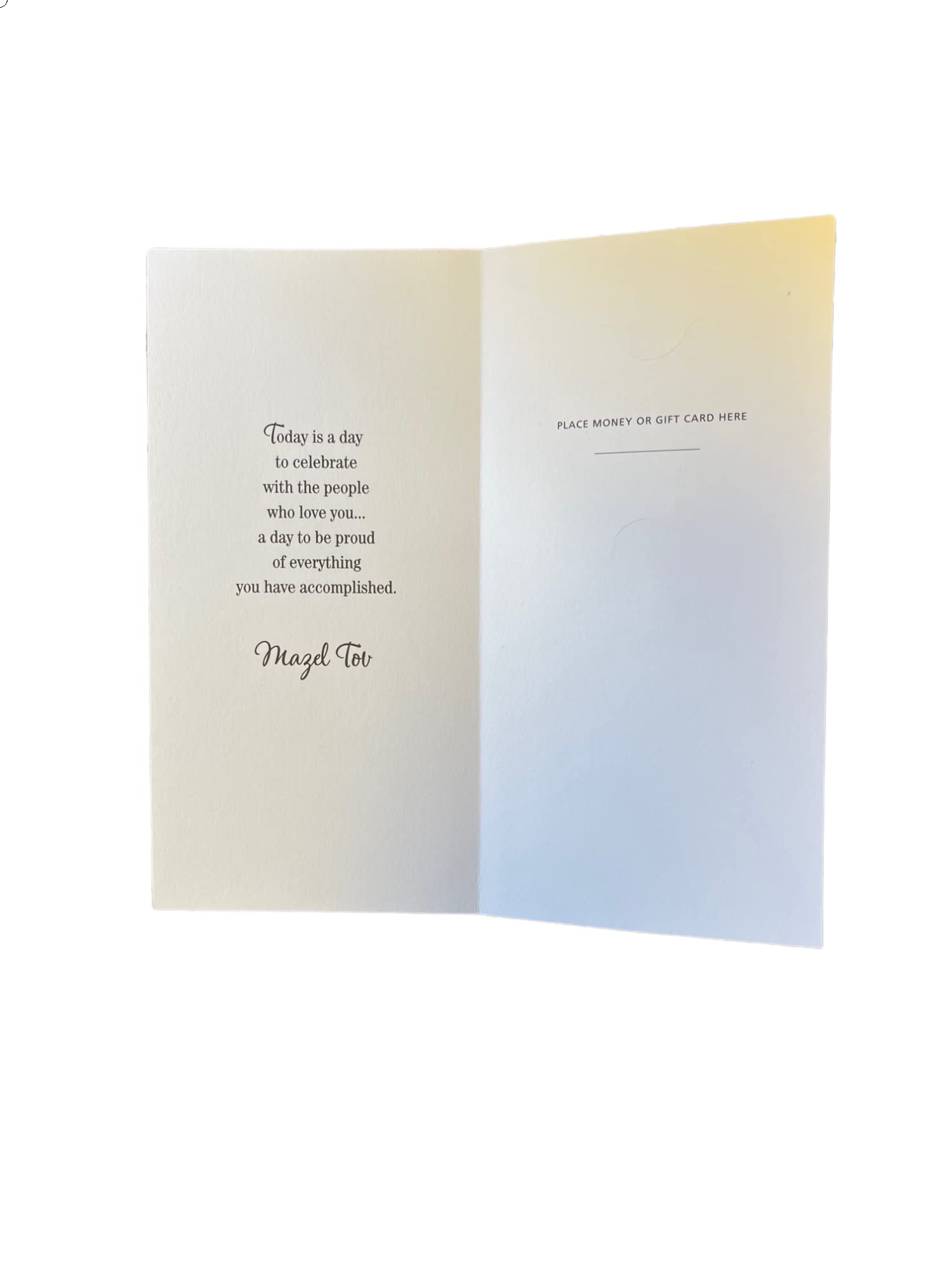 Multicolor Religious Jewish Bar Mitzvah Boy Paper Greeting Card (Comes with envelope-1 Card)