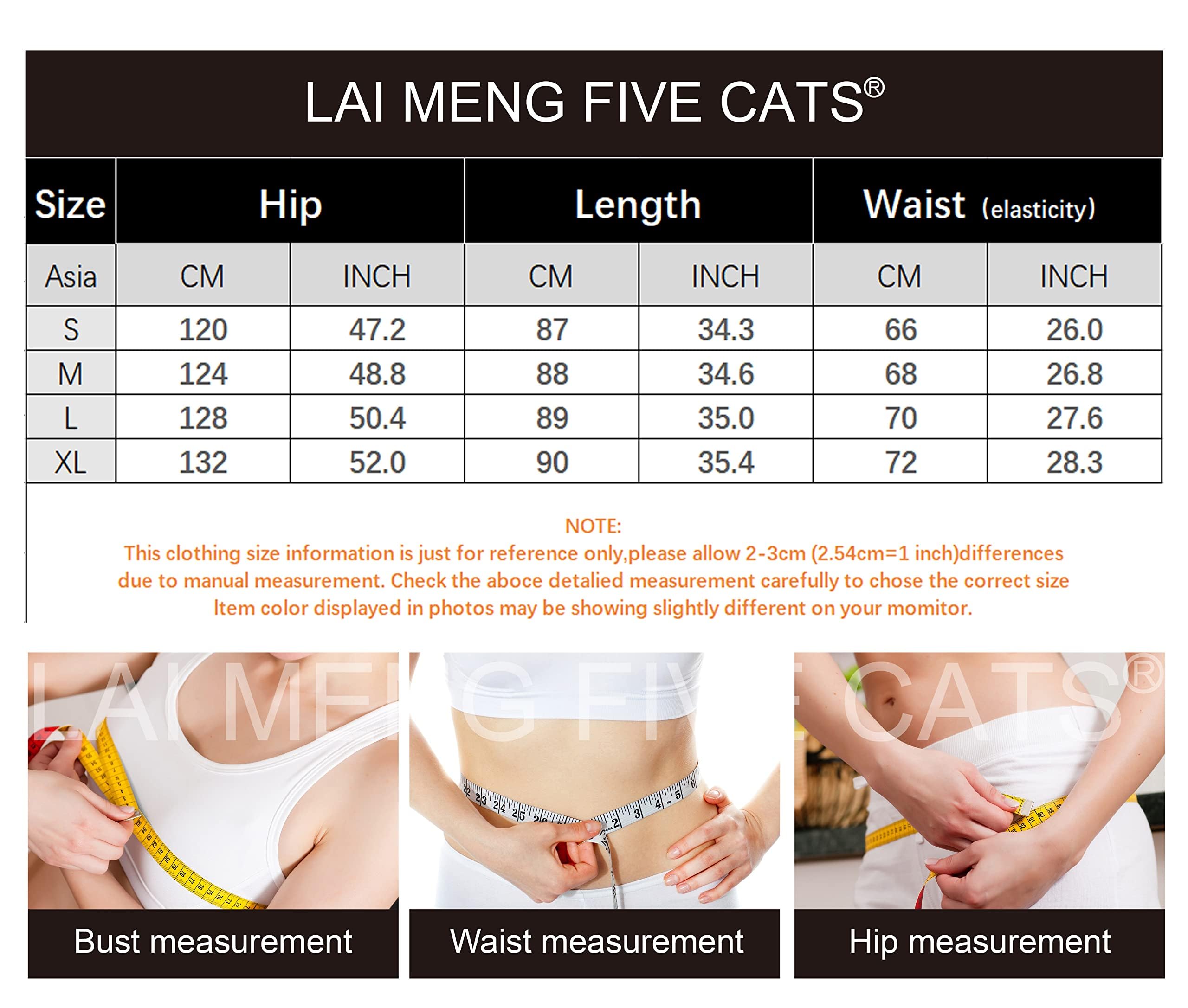 LAI MENG FIVE CATS Women Loose Jeans Denim Harem Pants with Elastic Waist with Pocket