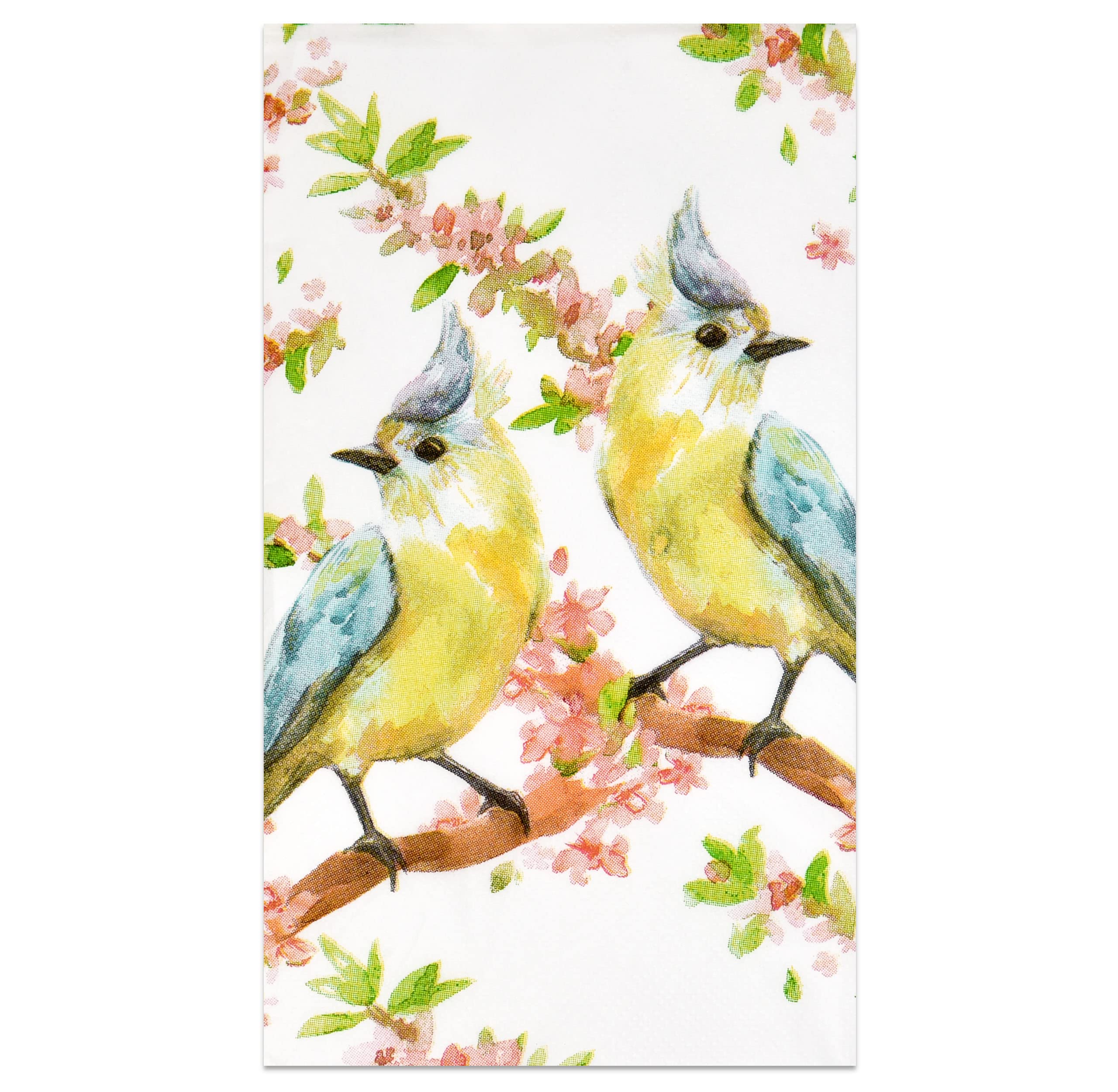Gift Boutique 100 Bird Guest Napkins Disposable Paper Pack Birds on Branches Hand Napkin for Bathroom Powder Room Wedding Anniversary Holiday Spring Tea Party Bridal Baby Shower Decorative Towels