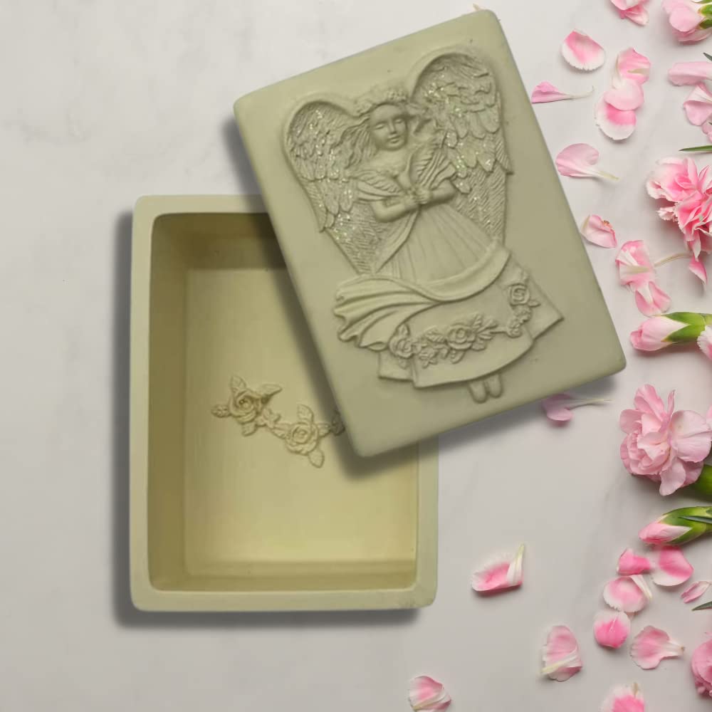 Comfy Hour Faith and Hope Collection Angel of Peace Keepsake Box, Polyresin, 3.45 Inch