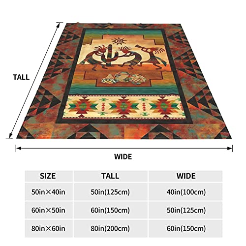 Arizona Kokopelli Retro Flute Art Full Fleece Throw Cloak Wearable Blanket Flannel Fluffy Comforter Quilt Nursery Bedroom Bedding King Size Plush Soft Cozy Air Conditioner Blanket