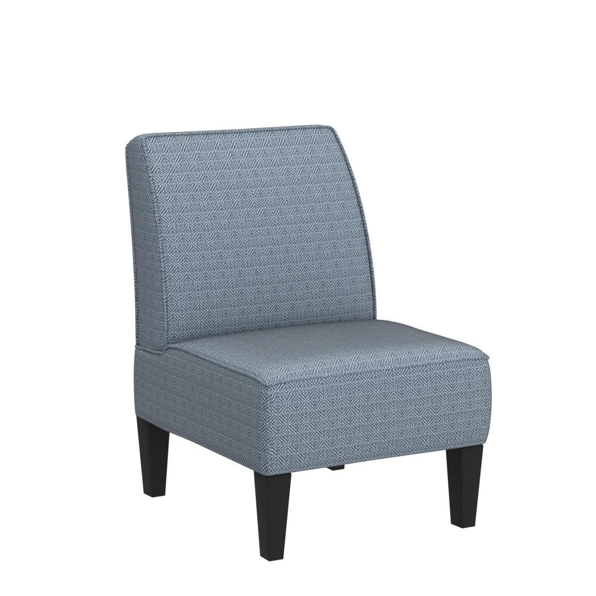 ALISH Accent Chairs Upholstered Living Room Chairs Armless Side Chairs Bedroom Chairs with Curved Backrest and Wooden Legs (2, Prints)