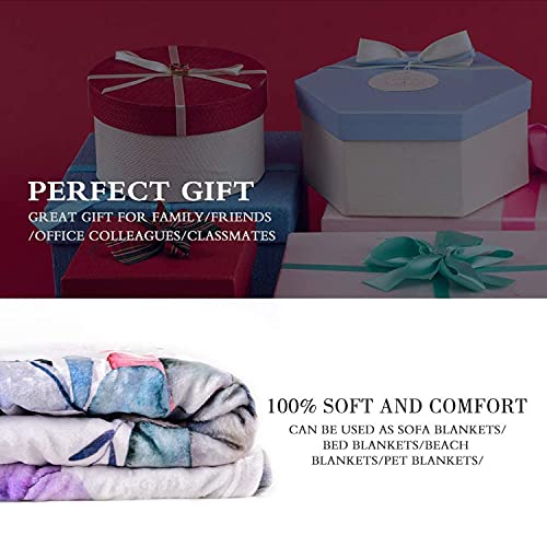 Blue Octopus Printing Super Soft Throw Blanket for Bed Sofa Lightweight Blanket 58 x 80 Inch