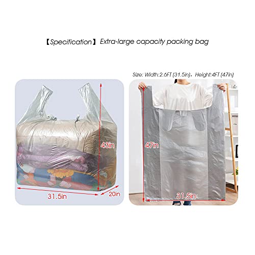 10PCS Extra-large capacity packing bag, large thickened quilt storage bag, vest bag for moving collection, carrying luggage, moisture-proof