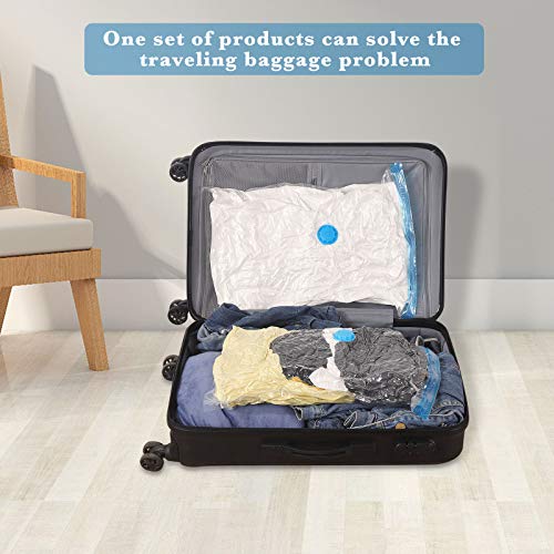 HAWATOUR 10 Pack Vacuum Storage Bags Space Saver Bags for Clothes, Pillow, Towel, Blanket