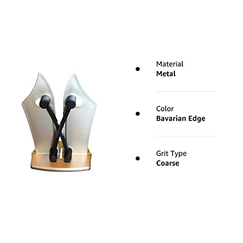 Official As Seen On TV Bavarian Edge Kitchen Knife Sharpener by BulbHead, Sharpens, Hones, & Polishes Serrated, Beveled, Standard Blades