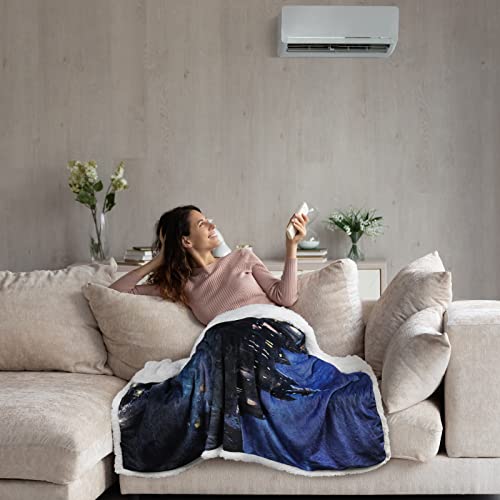 Fleece Blanket Throw Blanket for Couch Harry Gifts Fuzzy Cozy Sherpa Soft Blankets, 50x60 in