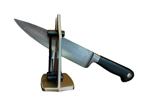 Official As Seen On TV Bavarian Edge Kitchen Knife Sharpener by BulbHead, Sharpens, Hones, & Polishes Serrated, Beveled, Standard Blades