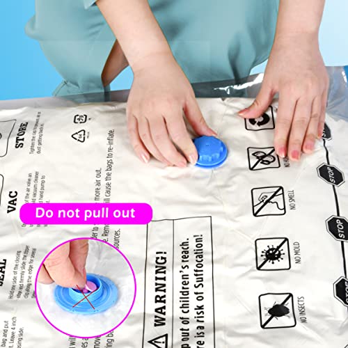 ORIGINAL 3-D Vacuum Storage Bags XXL Large, Winslow&Ross Vacuum Seal Bags for Bedding Clothes Storage, Work with Vacuum Cleaner, Travel Hand Pump Included (4 Packs)
