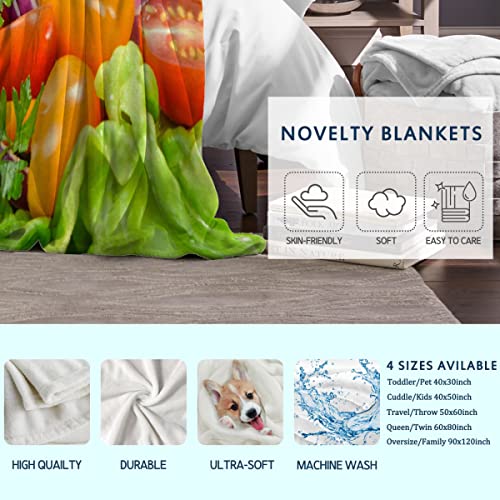 Lynnezilla Salad Throw Blanket Ultra Soft Plush Fluffy Flannel Blanket,Warm Cozy Bed Quilt Home Decor for Couch Sofa Bed All Season,80"x60" for Adults